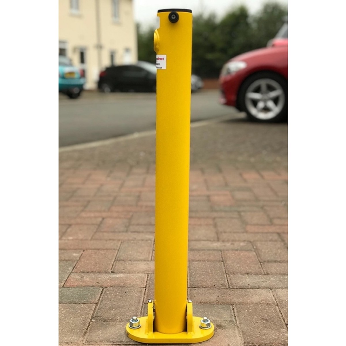 Yellow Fold Down Parking Post | Driveway Post | We Can Install