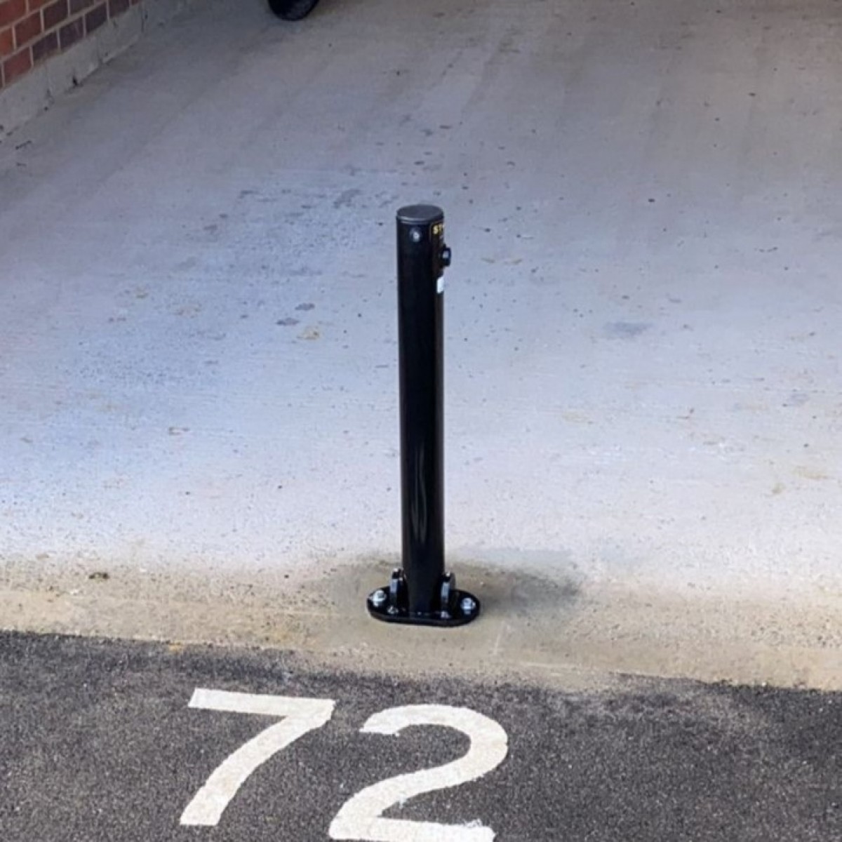 Black Folding Parking Post Integral Lock | Smart & Secure | We Can Install