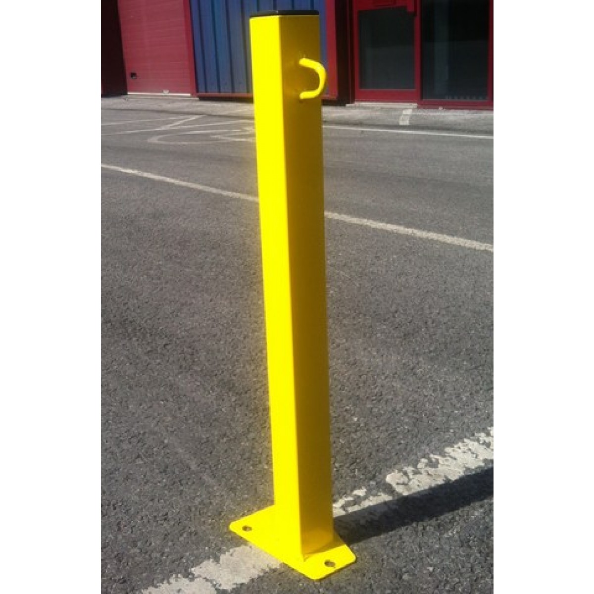 Fixed Steel Post | 50mm Square Bolt Down Yellow | Parking Equipment ...
