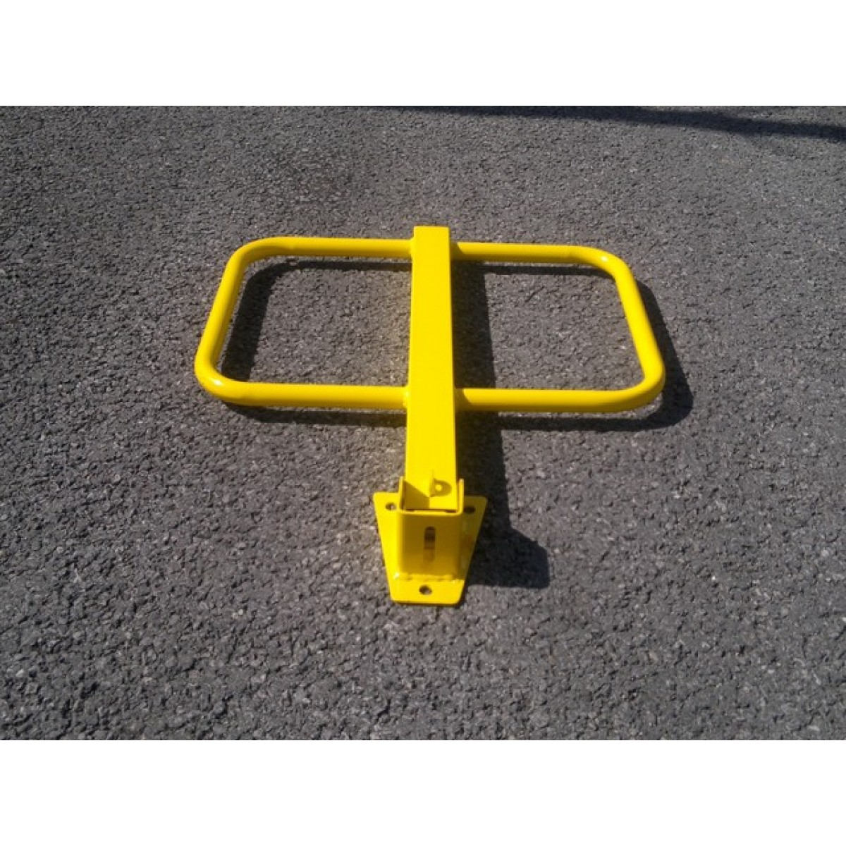 Winged Padlock Parking Post Yellow | Bolt Down | British Made | Stopem