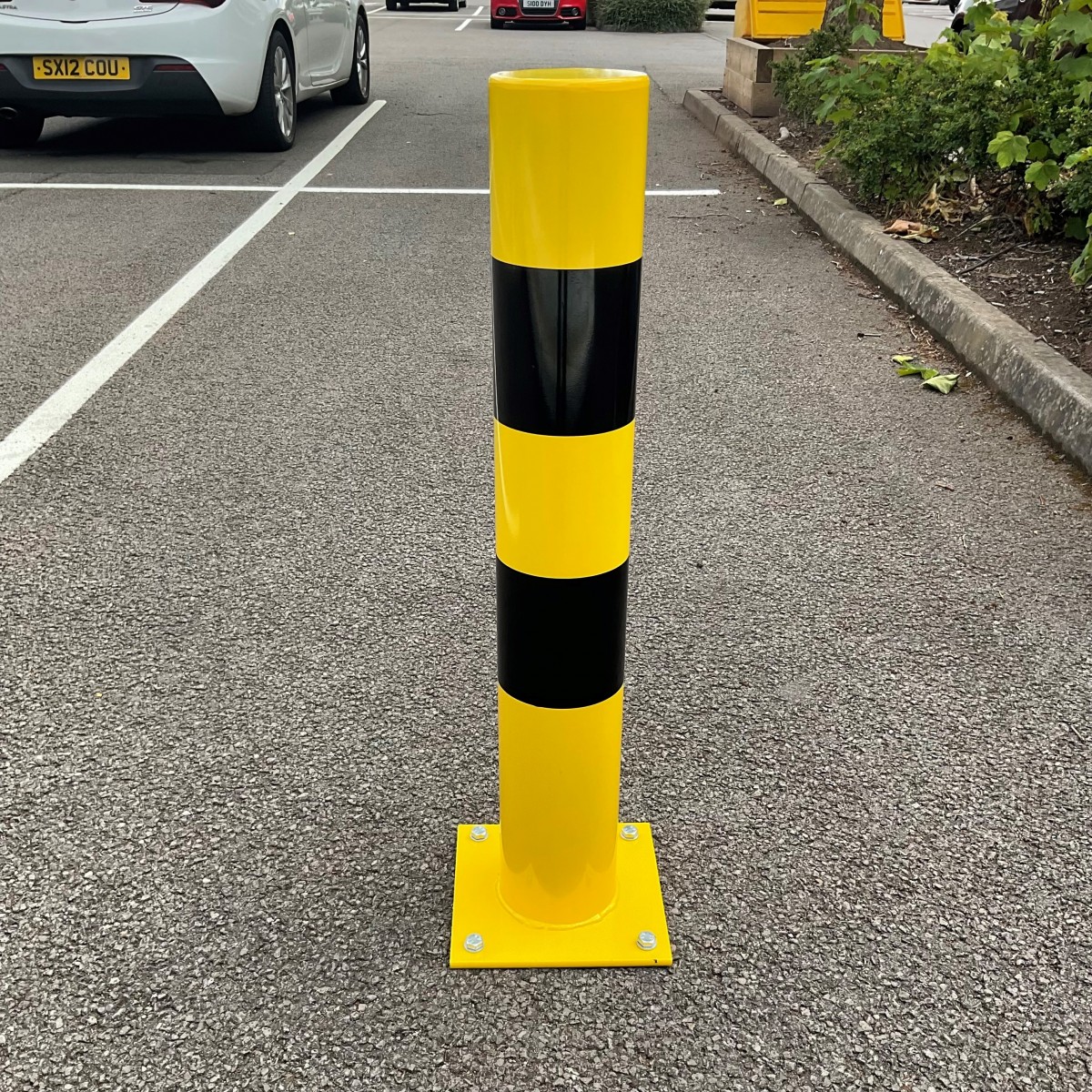 Steel Protection Bollard Heavy Duty | Warehouse Bollard Yellow & Black ...