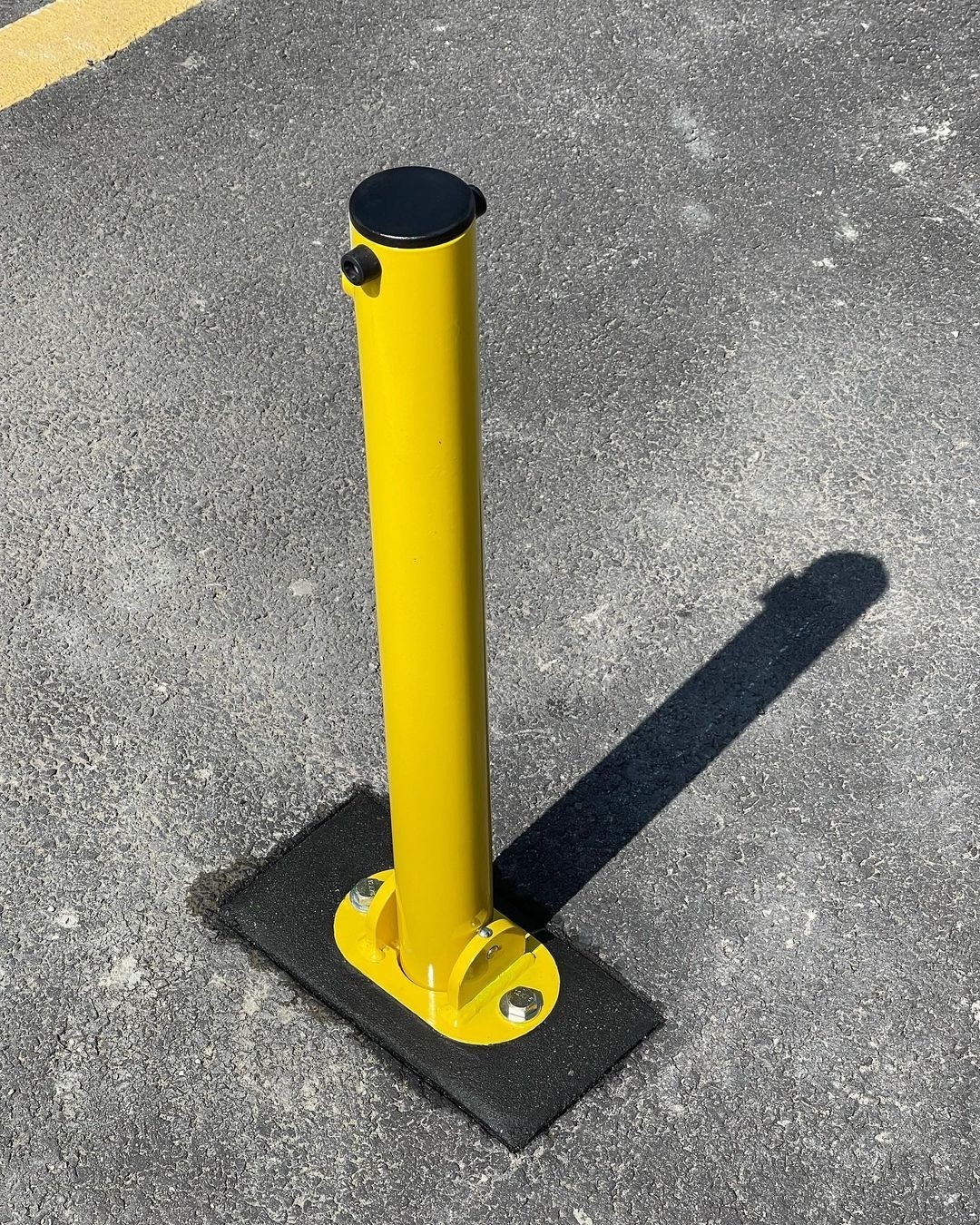 Yellow Folding Parking Post | Driveway Post | Manufacturer | We Can Install